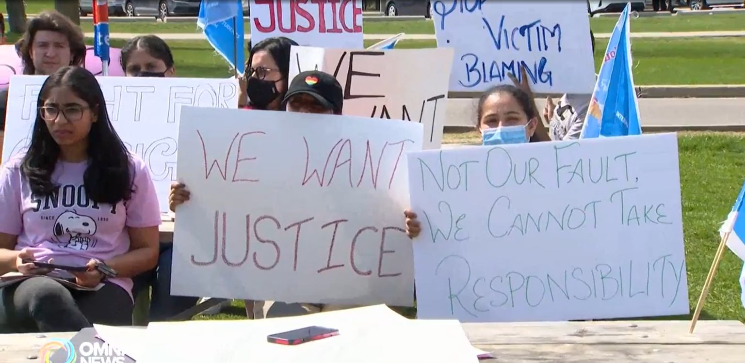 International students protest in Brampton after facing deportation ...